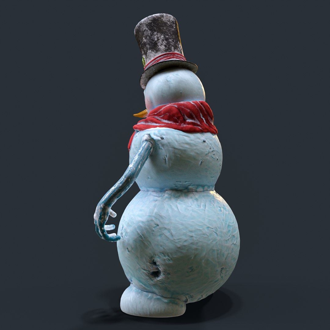 3D Snowman Model - TurboSquid 1837139