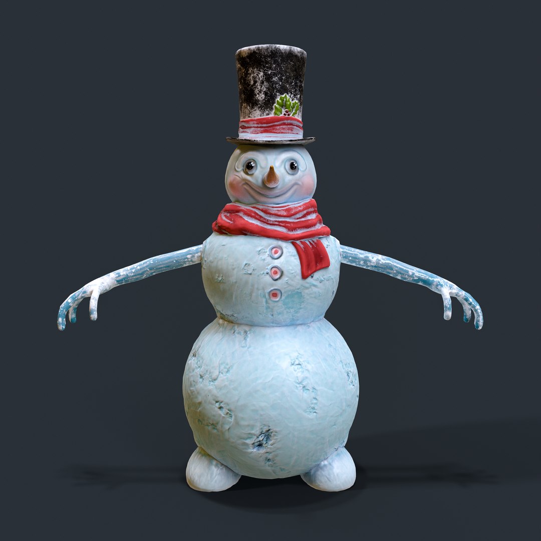 3D Snowman Model - TurboSquid 1837139