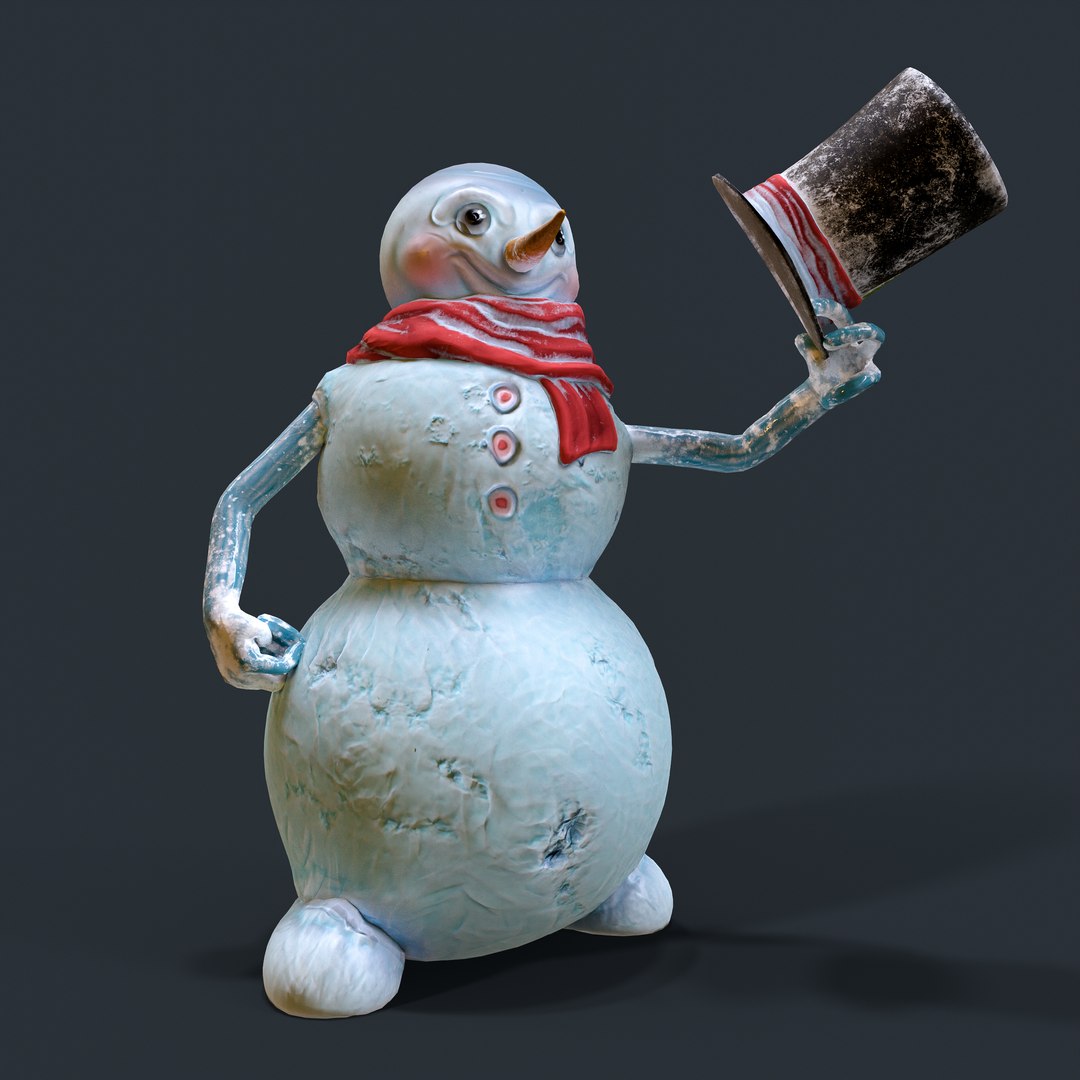 3D Snowman Model - TurboSquid 1837139