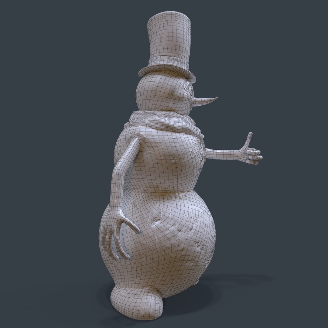 3D Snowman Model - TurboSquid 1837139