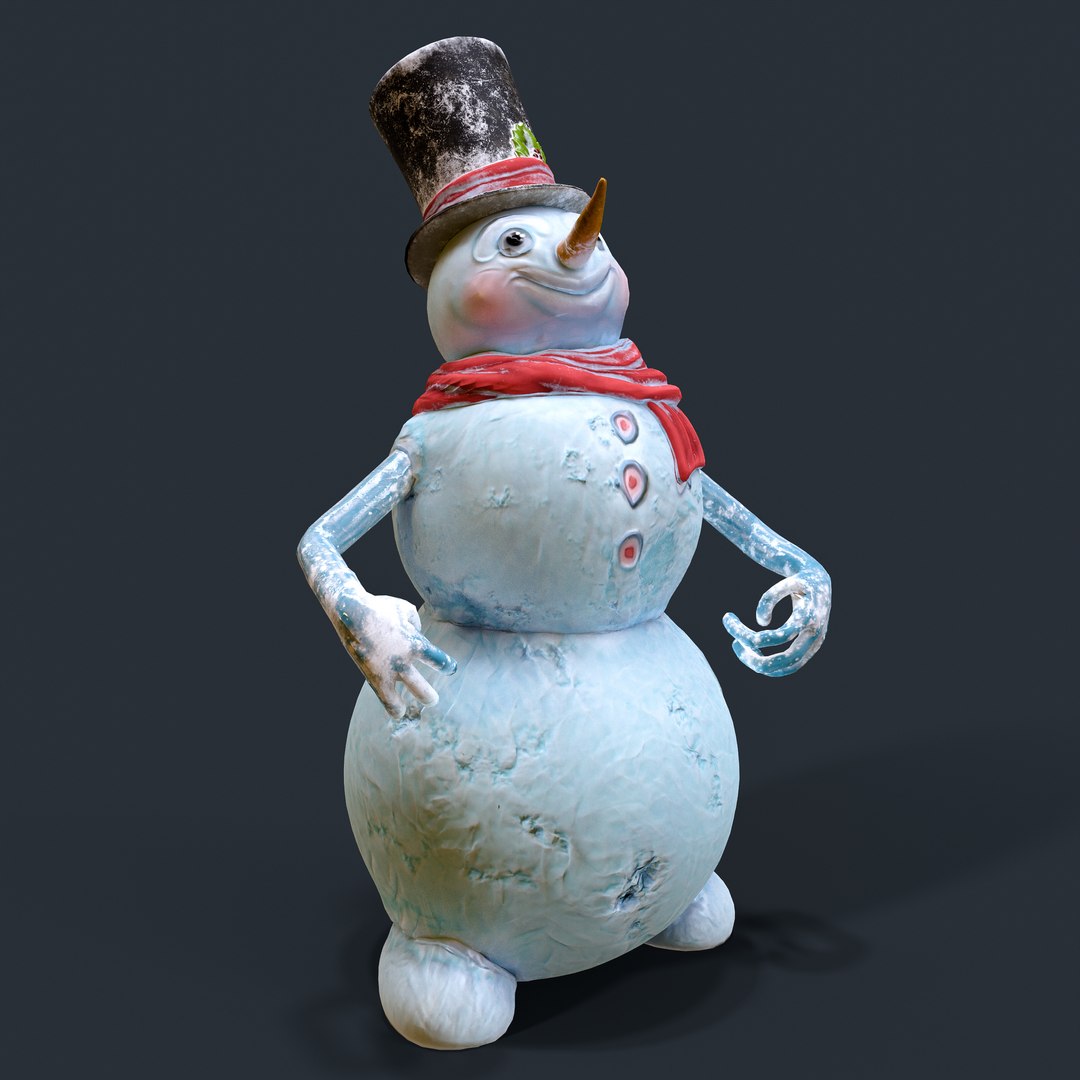 3D Snowman Model - TurboSquid 1837139