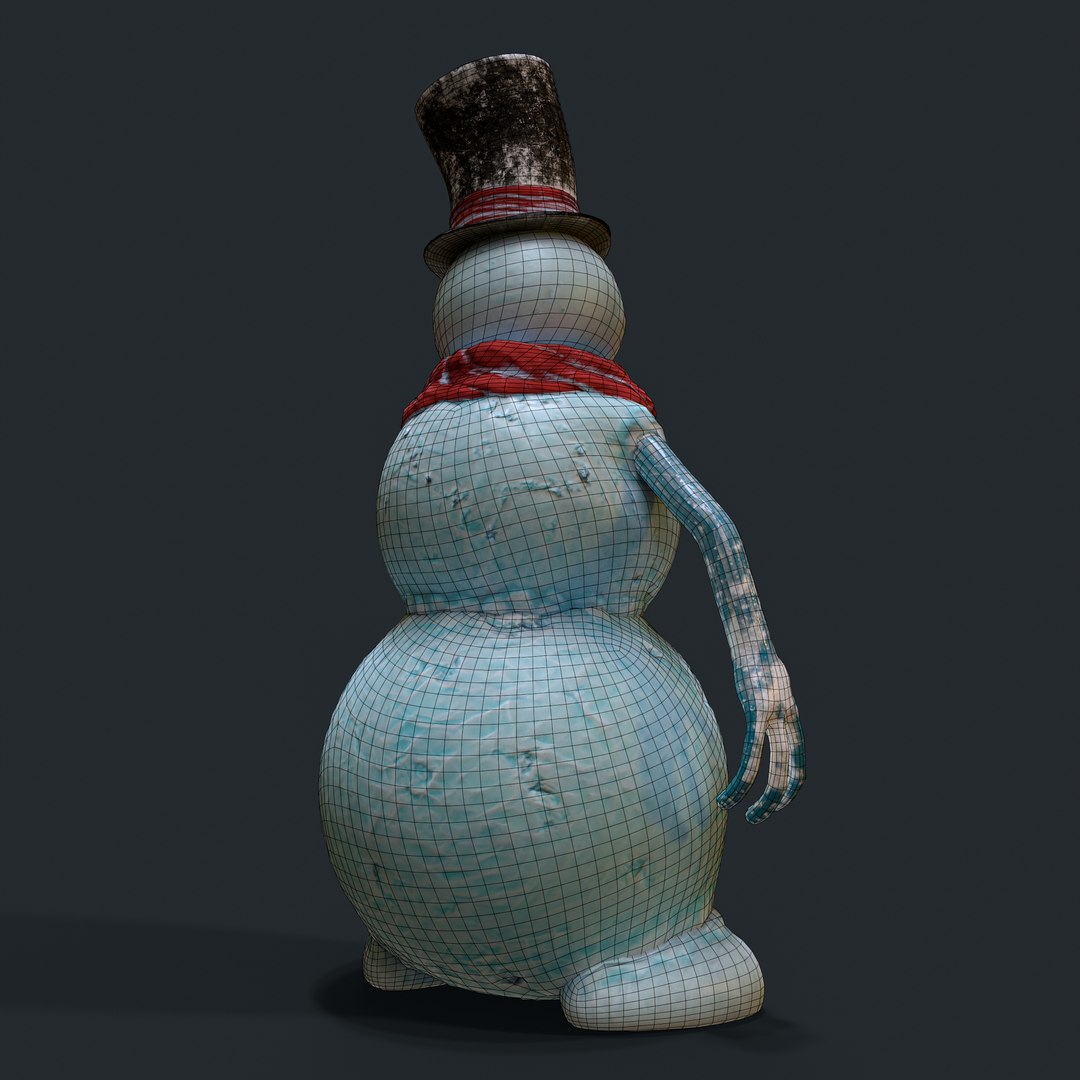 3D Snowman Model - TurboSquid 1837139