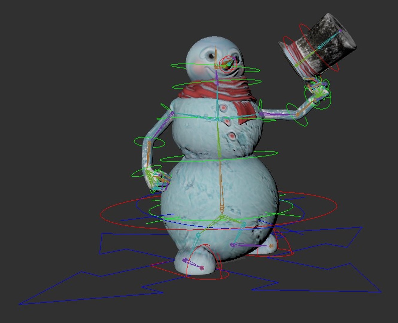 3D Snowman Model - TurboSquid 1837139