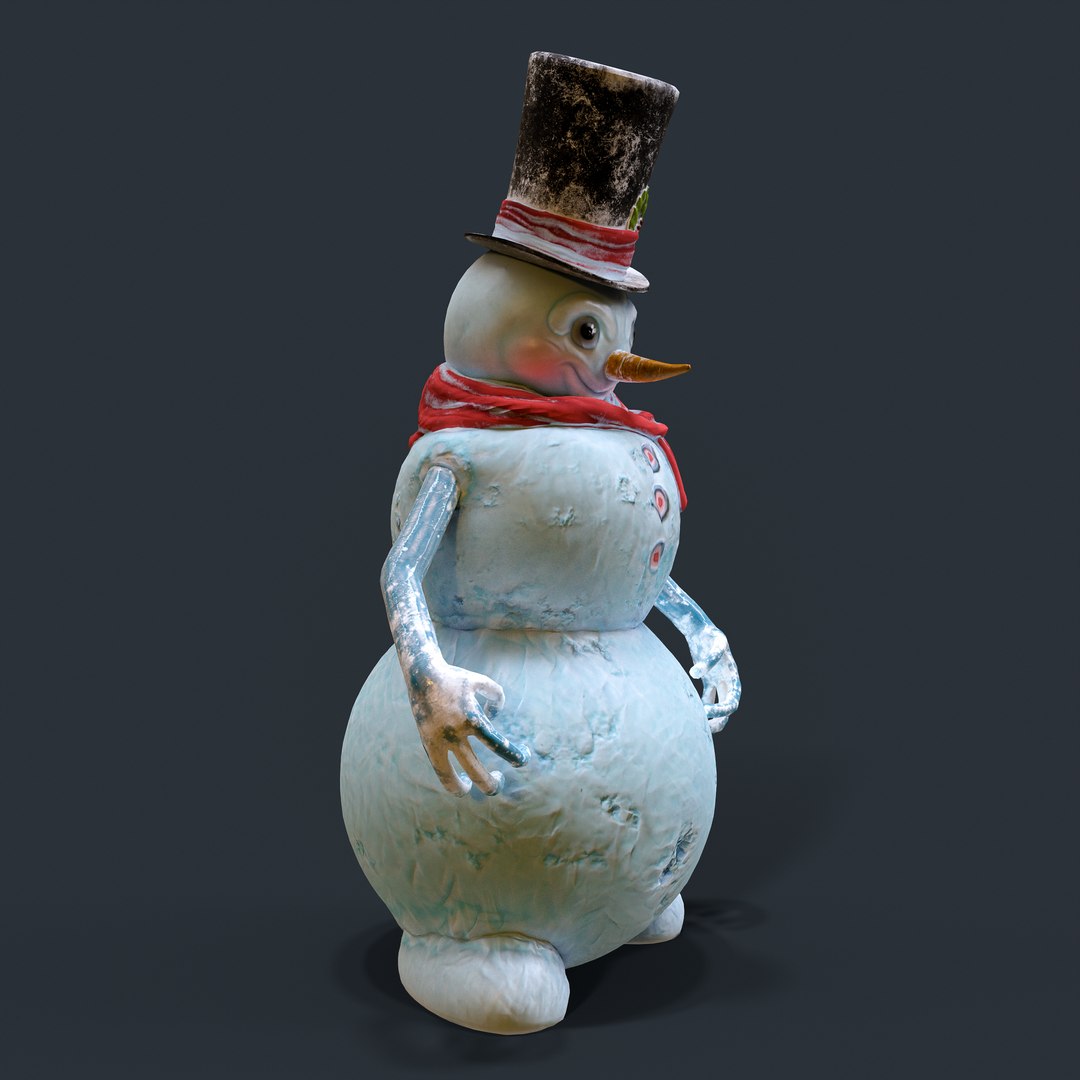 3D Snowman Model - TurboSquid 1837139