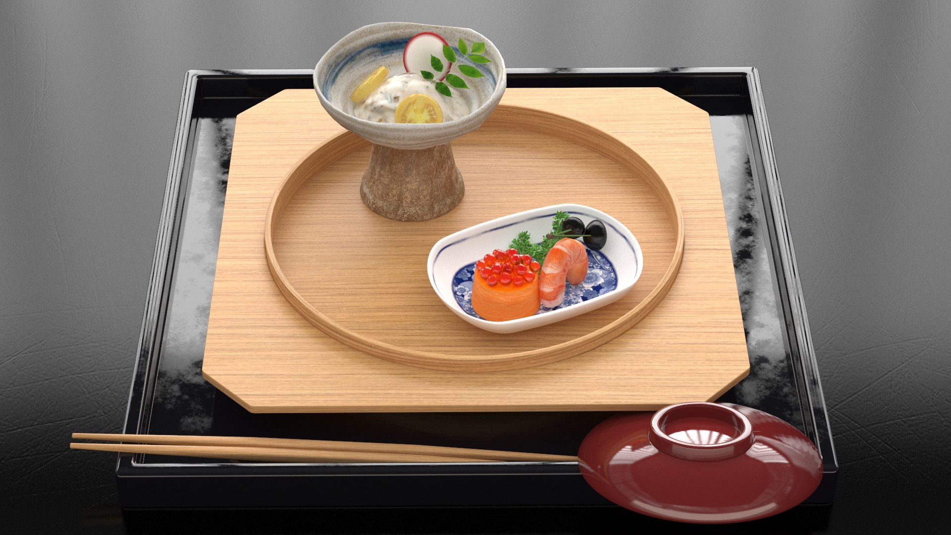 3D Kaiseki Small Set 01 - TurboSquid 2190885