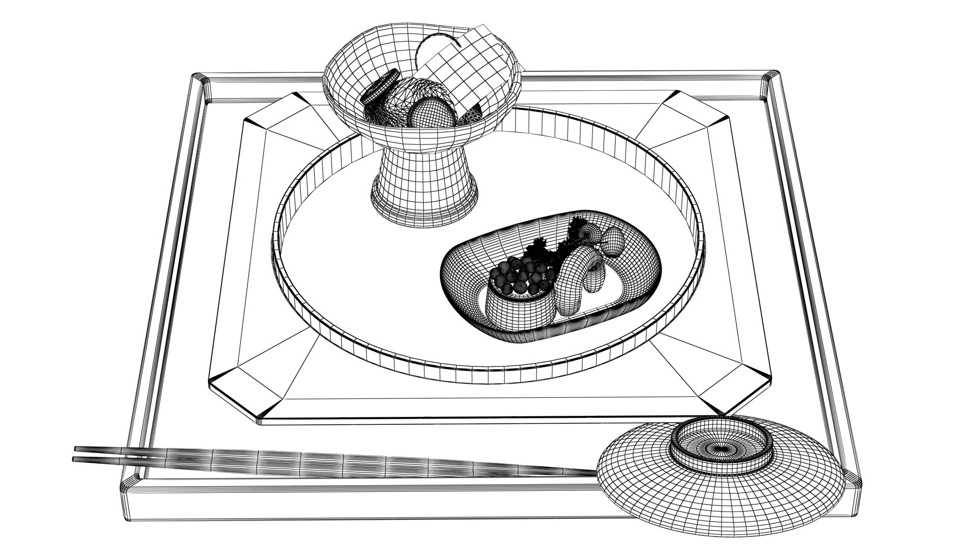 3D Kaiseki Small Set 01 - TurboSquid 2190885