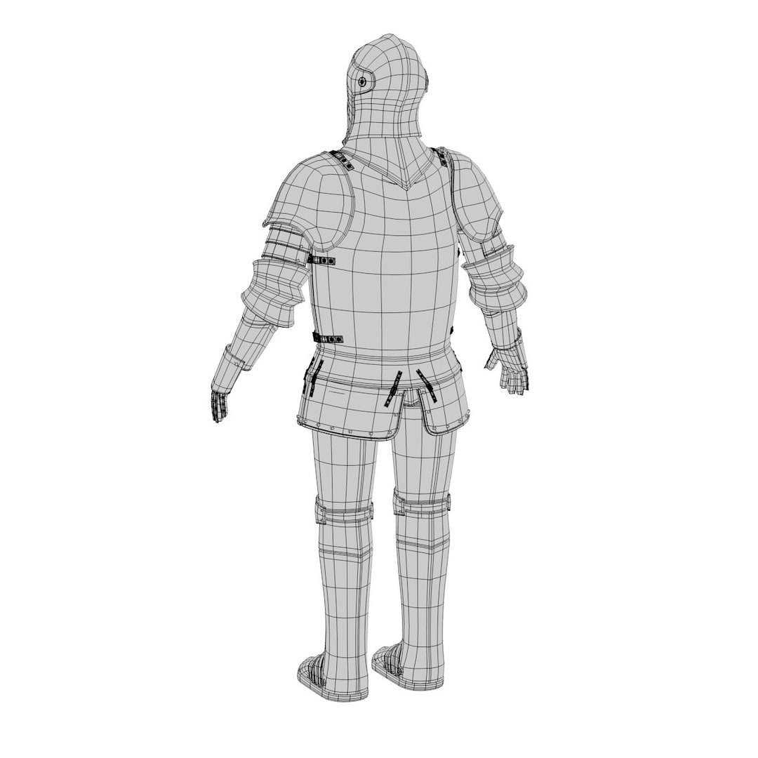 3d Model Old Medieval Armor