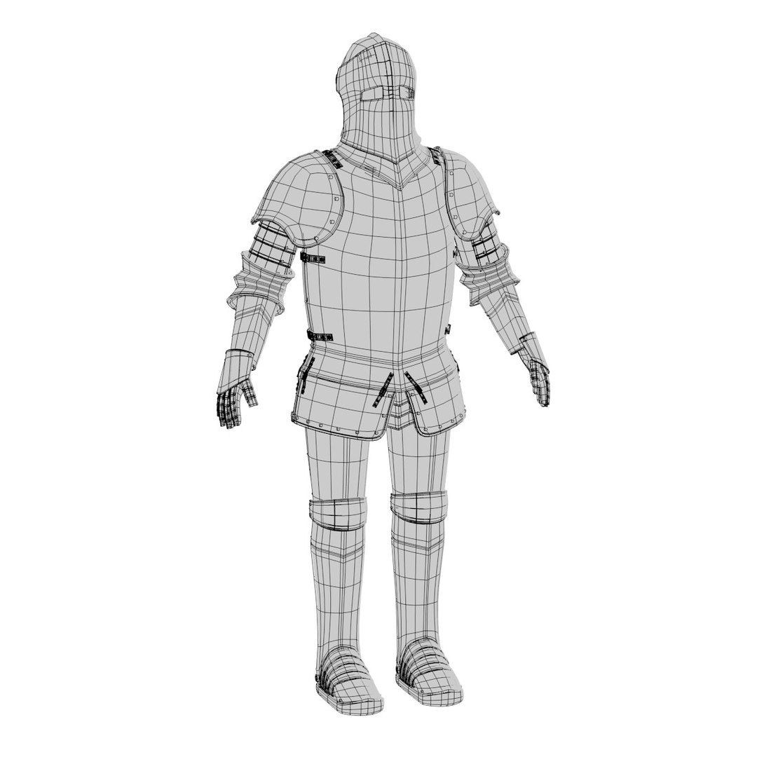 3d Model Old Medieval Armor