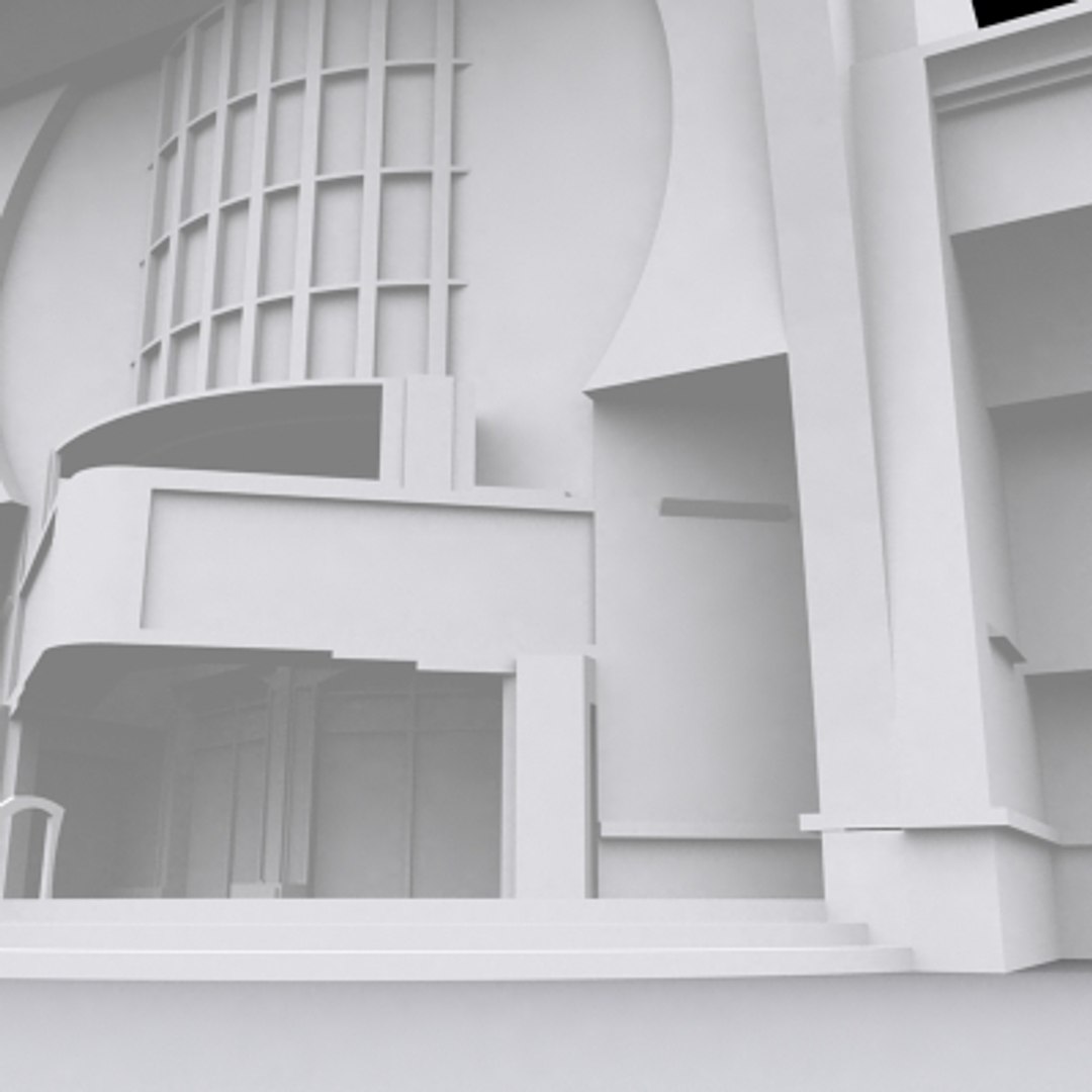 Theatre Building 3d Model