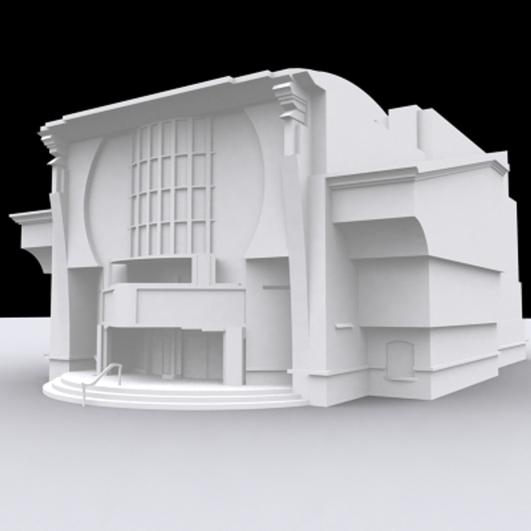 Theatre Building 3d Model