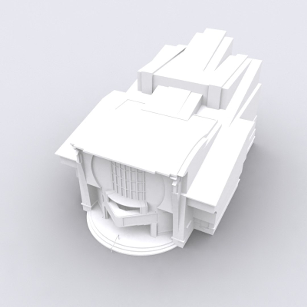 Theatre Building 3d Model