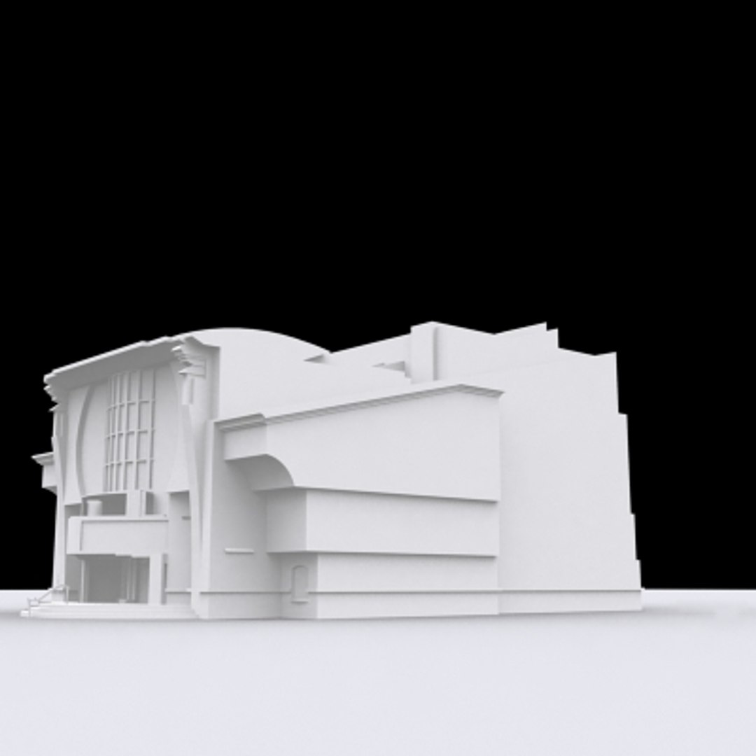 Theatre Building 3d Model
