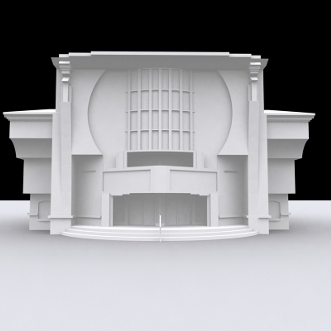 Theatre Building 3d Model