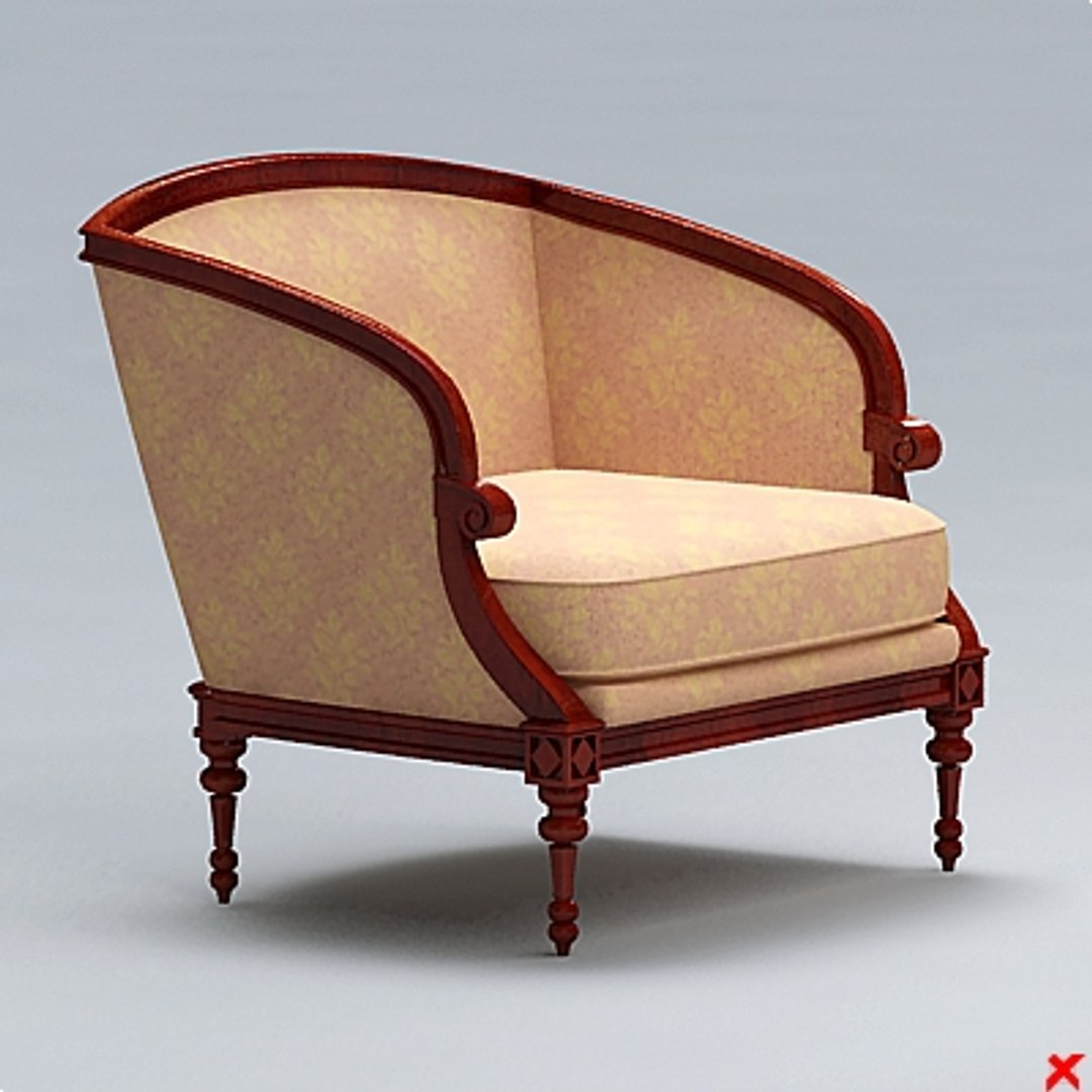 Armchair Old Fashioned 3d 3ds