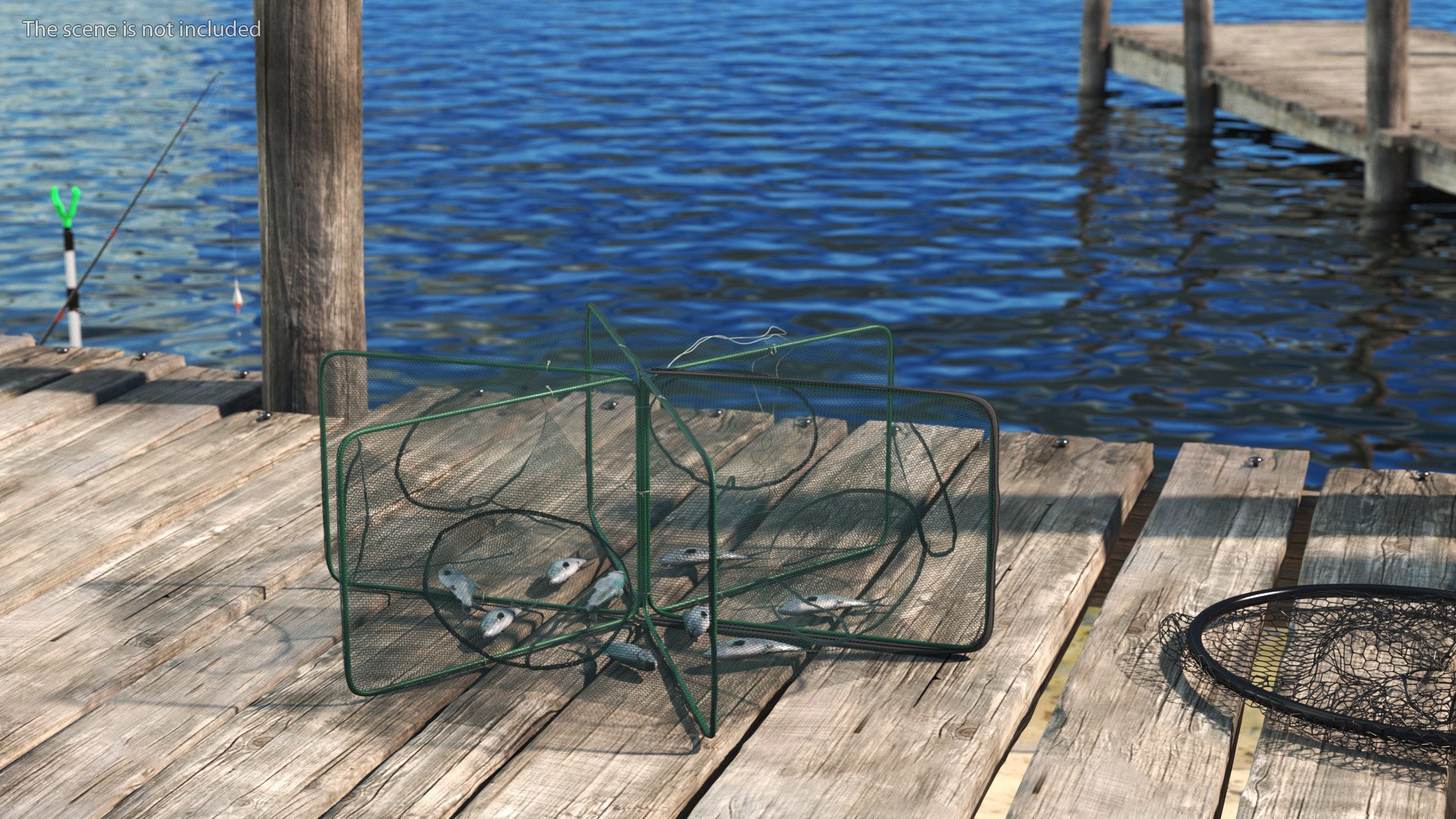 3D Mesh Fishing Trap With Fish Inside Model - TurboSquid 2383096