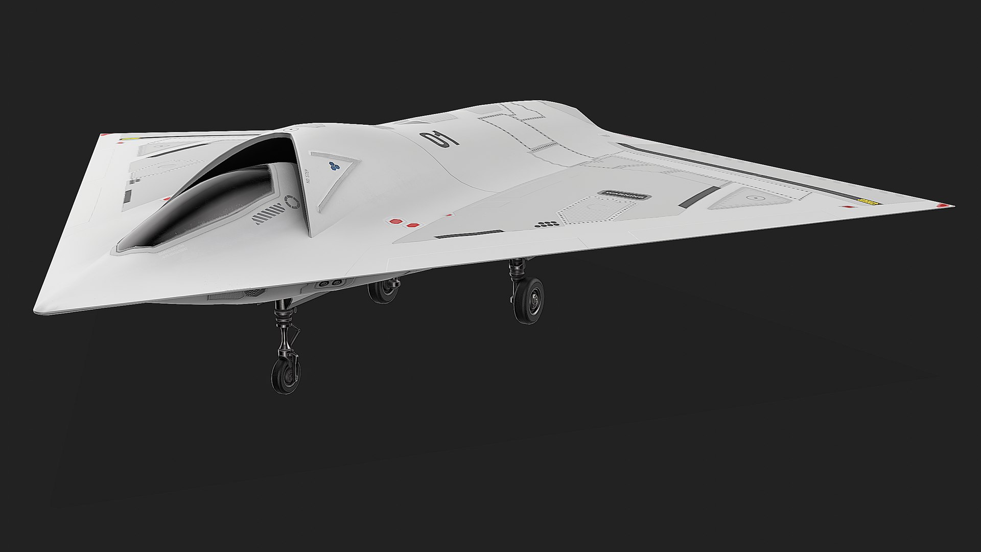 3D model White Sci-Fi Military Drone - TurboSquid 2141608