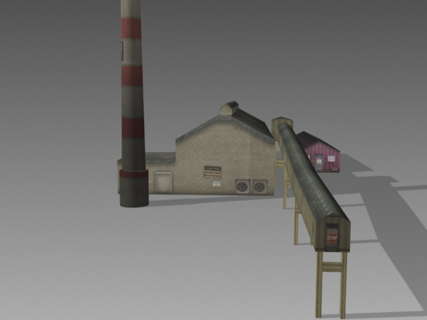 Factory Power Plant 3d Model