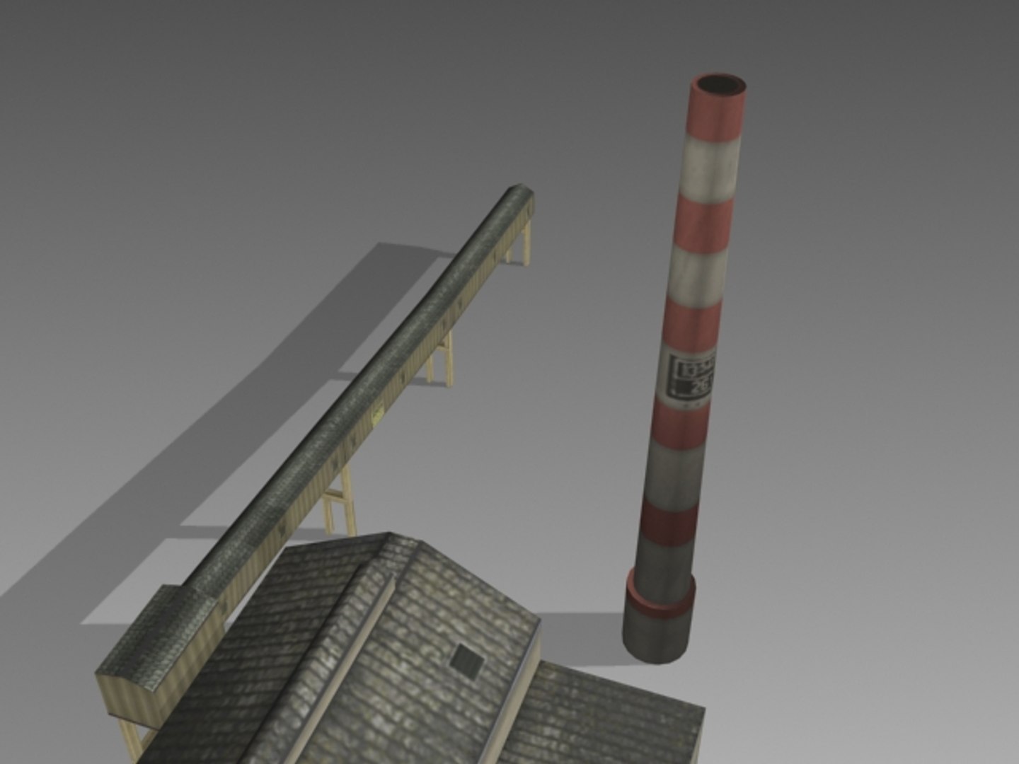 Factory Power Plant 3d Model