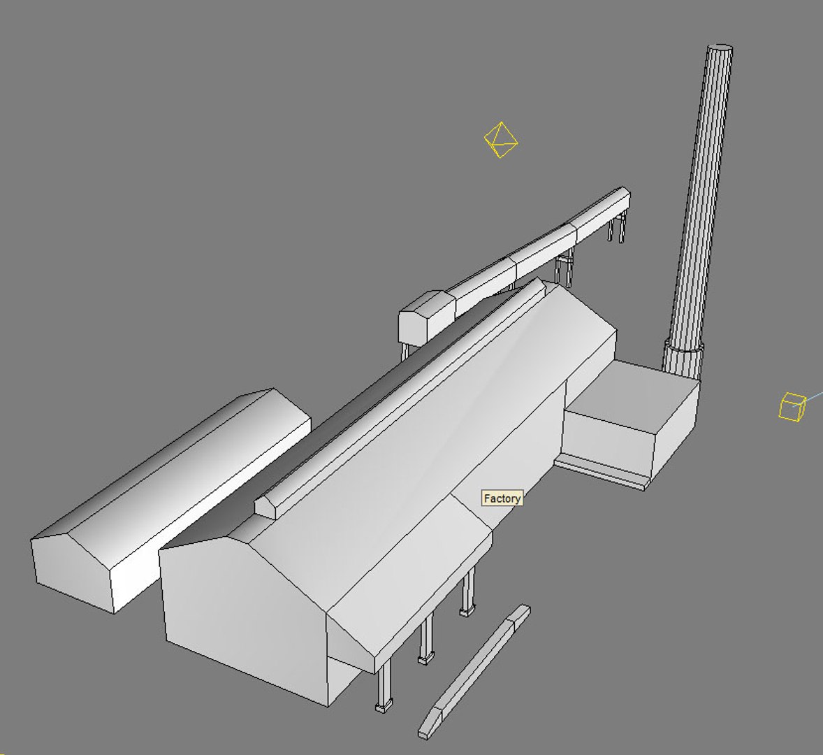 Factory Power Plant 3d Model