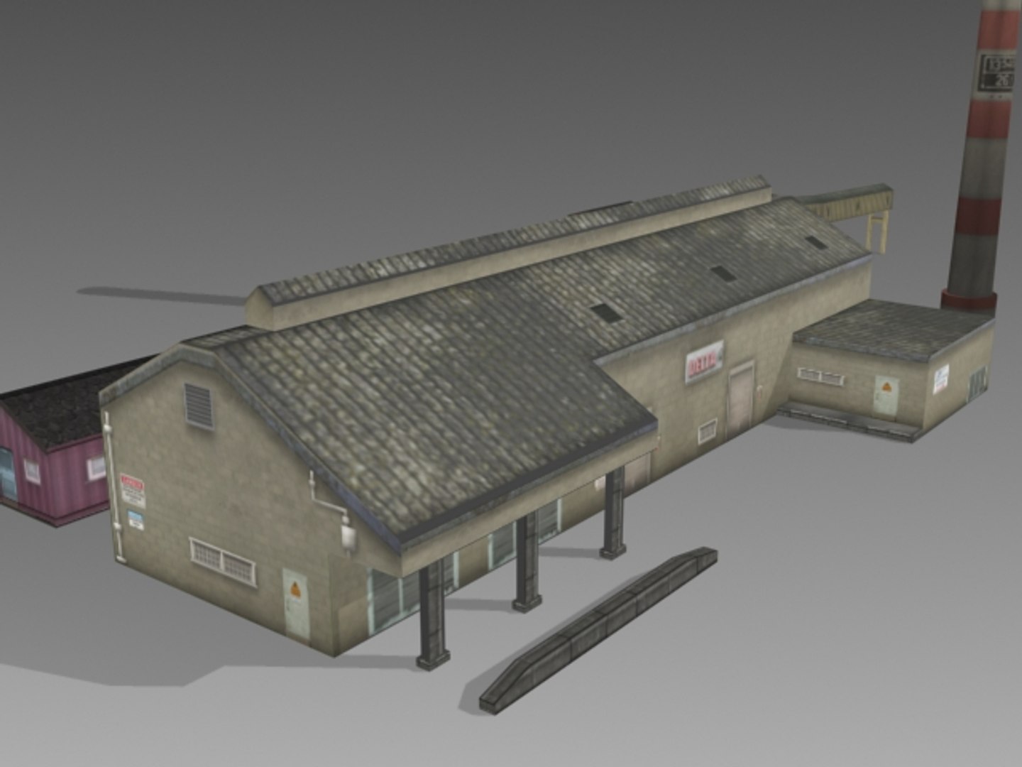 Factory Power Plant 3d Model