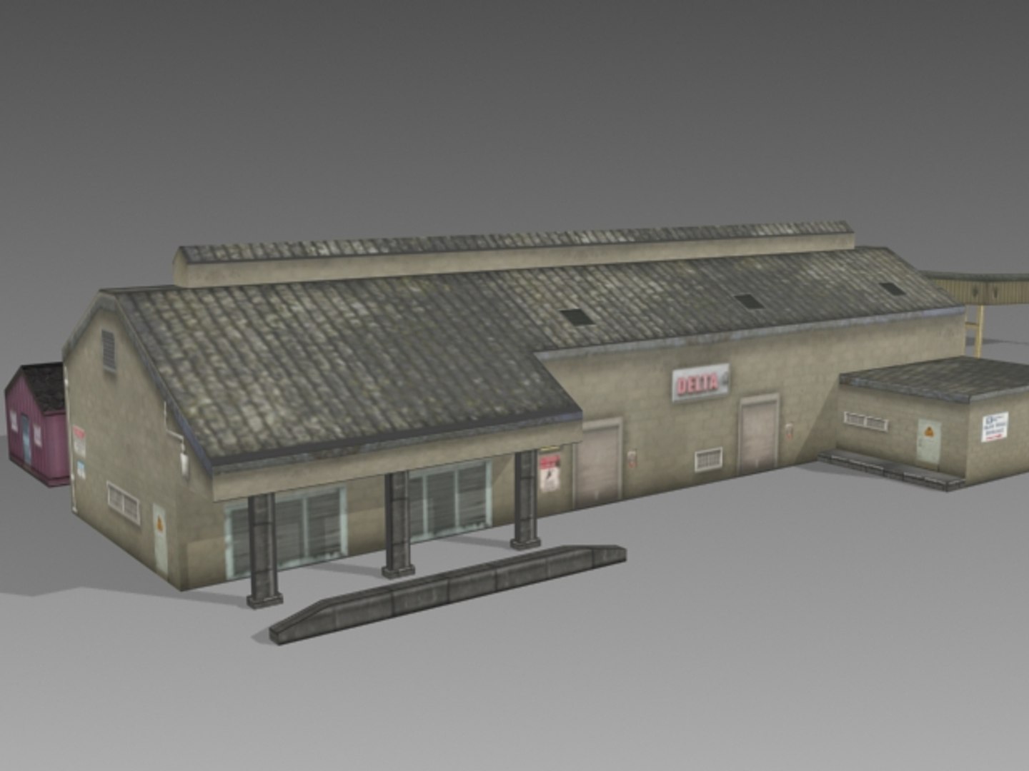 Factory Power Plant 3d Model