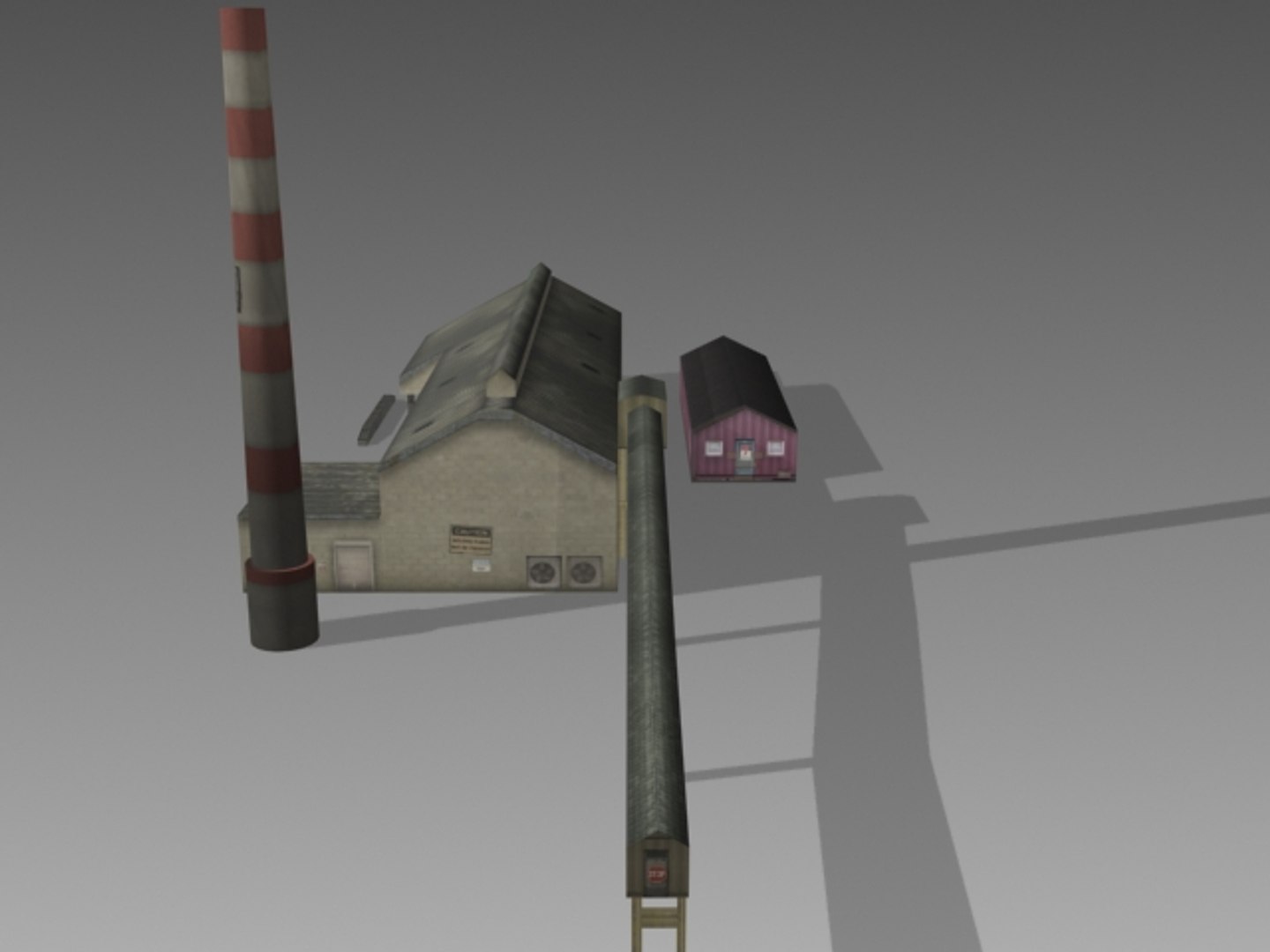 Factory Power Plant 3d Model