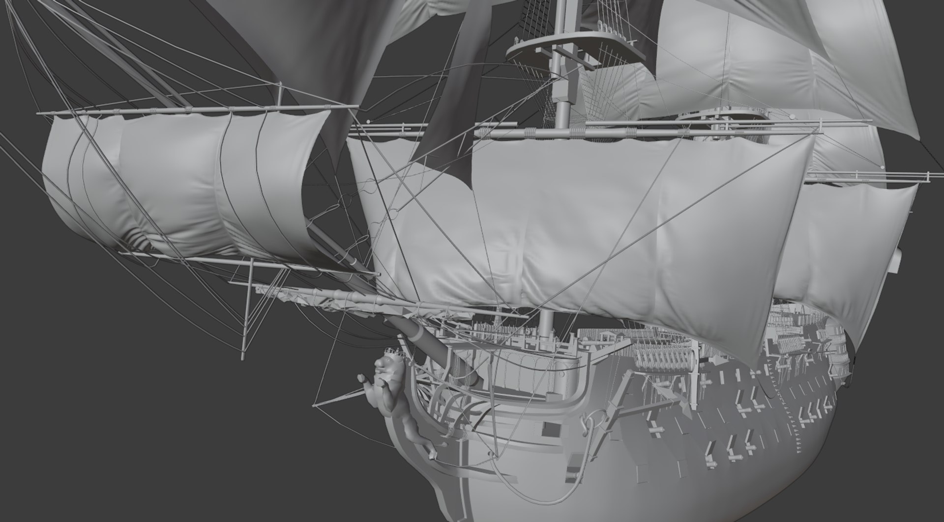 Spanish Ship "San Hermenegildo". Sail Ship Boat Sea Model - TurboSquid ...