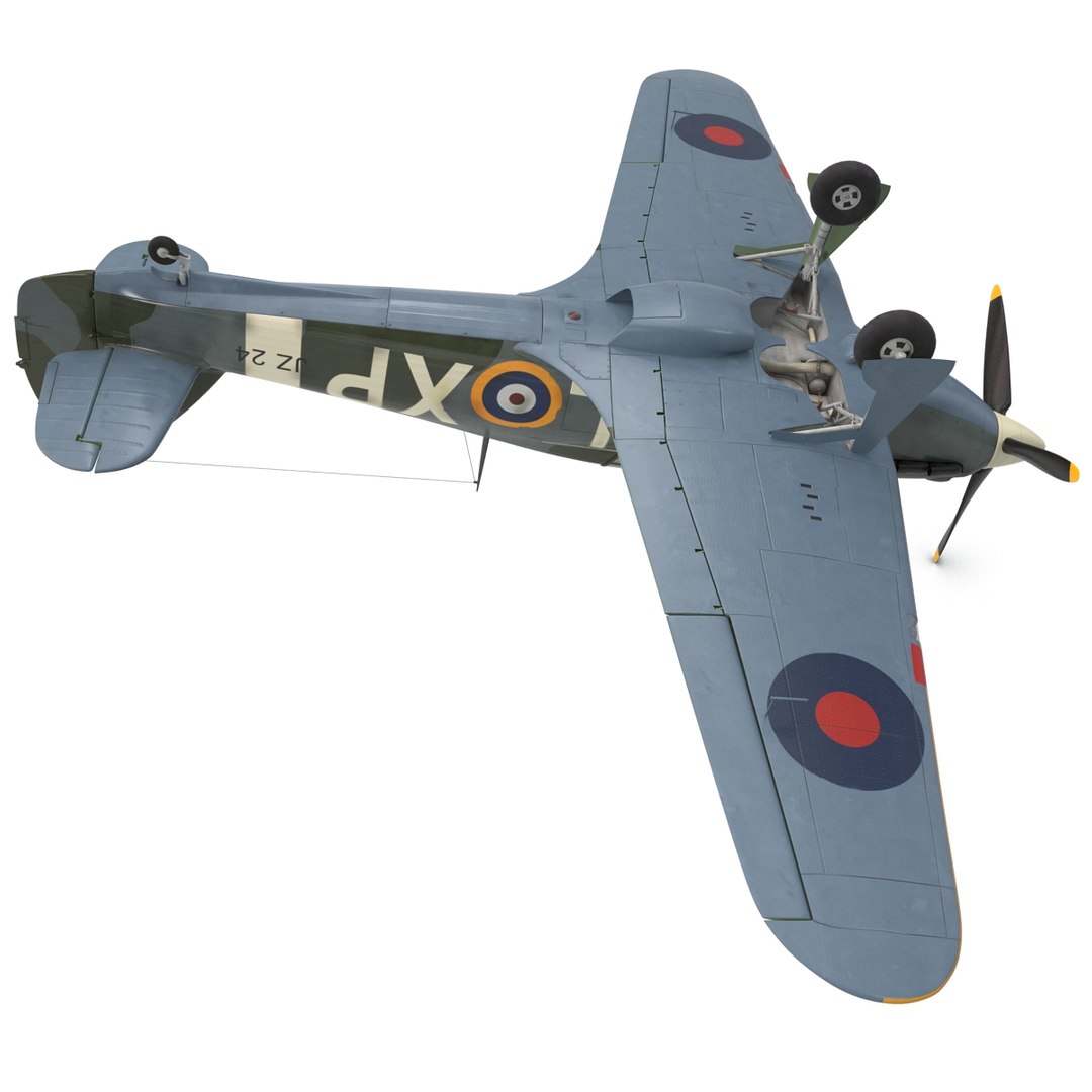 3d max hawker hurricane wwii fighter