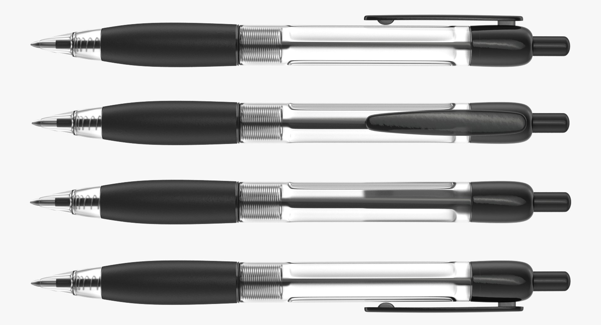 3D ballpoint retractable pen - TurboSquid 1203617