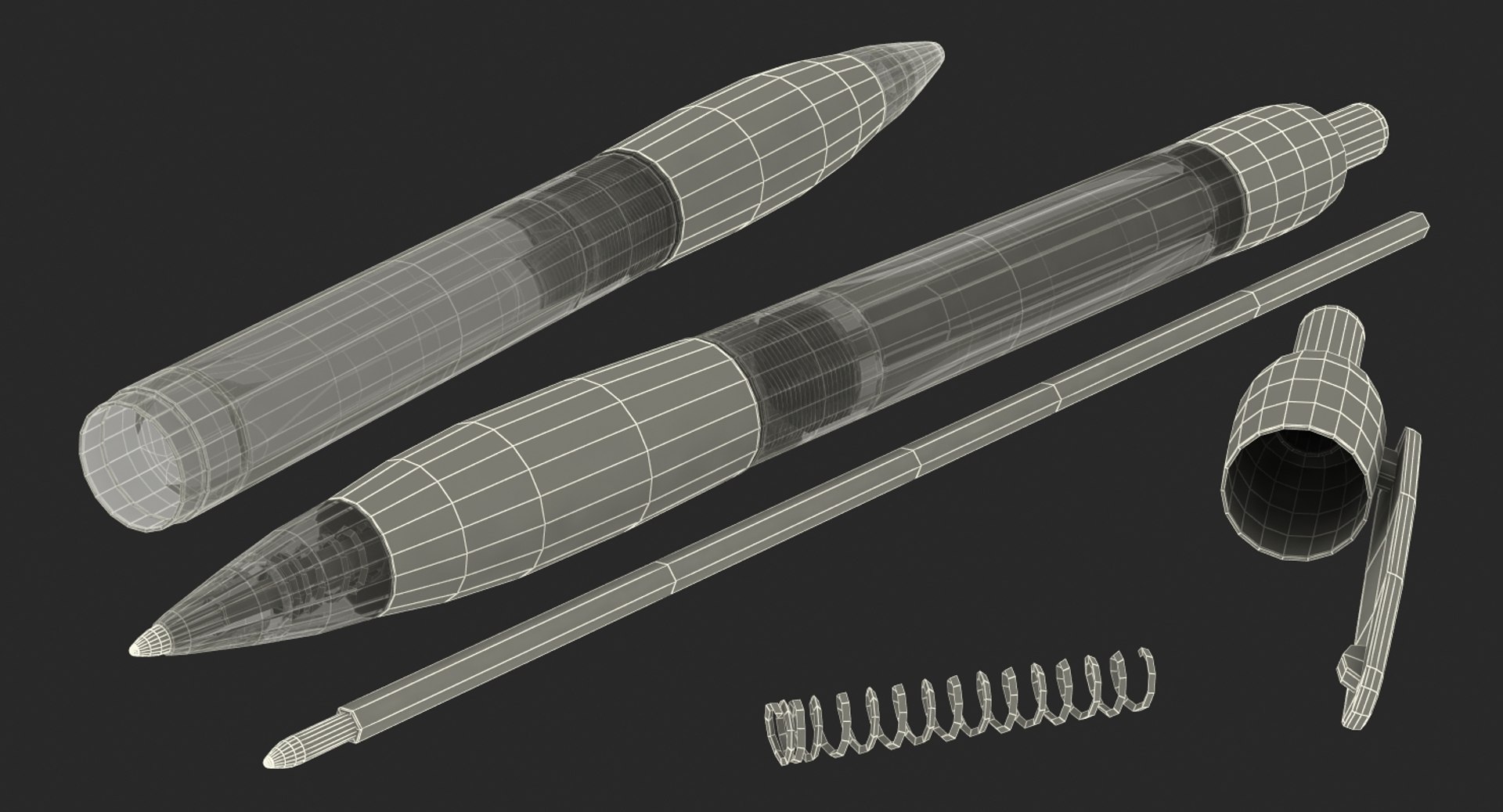 3D ballpoint retractable pen - TurboSquid 1203617