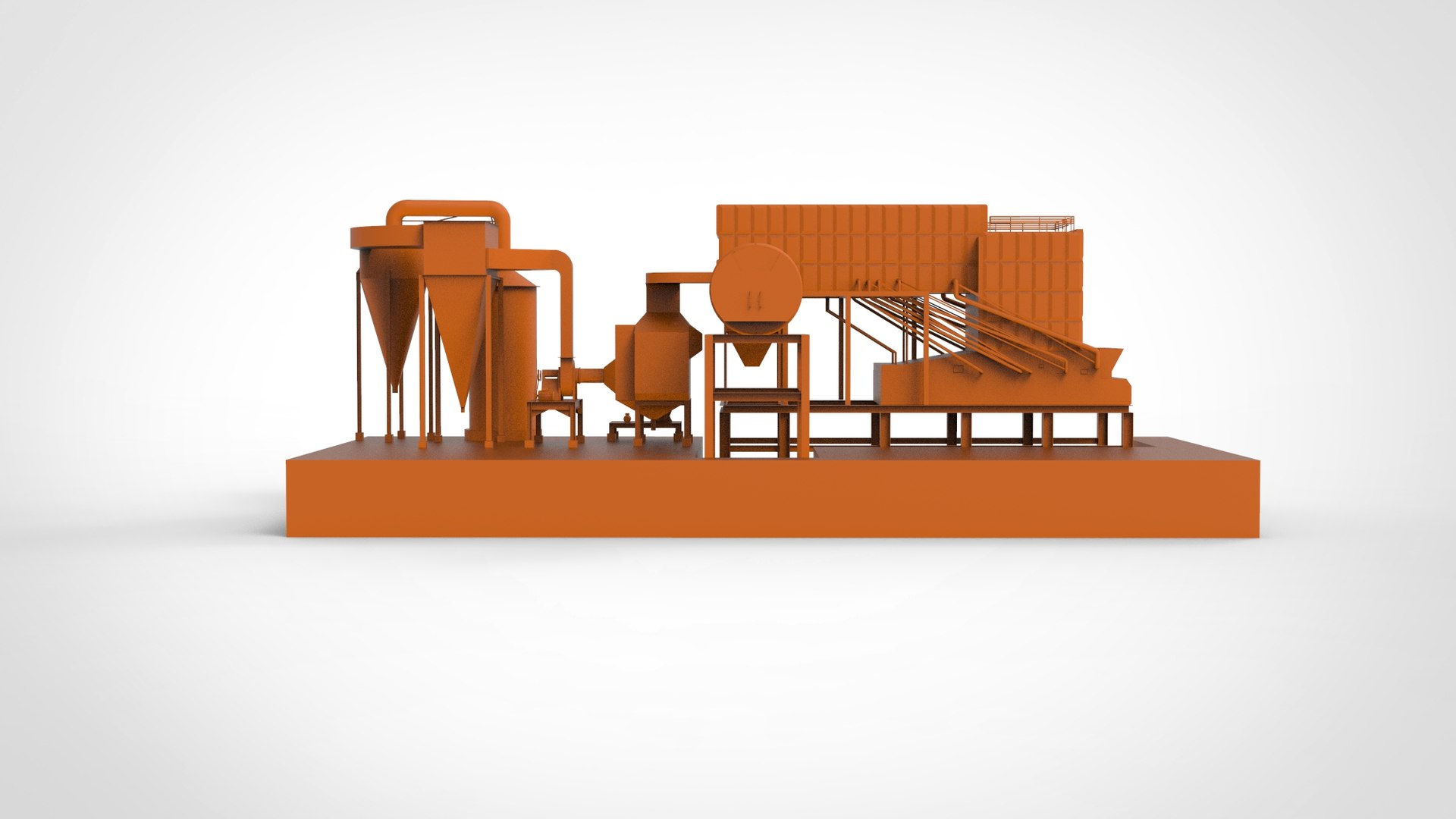 3D Industrial Flour Mill Model - TurboSquid 1925806