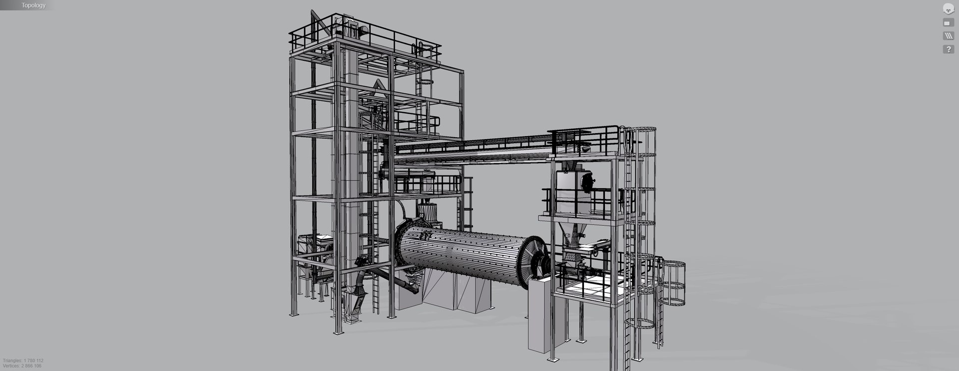 3D Industrial Flour Mill Model - TurboSquid 1925806