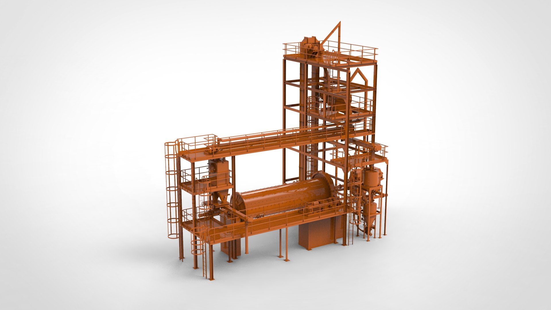 3D Industrial Flour Mill Model - TurboSquid 1925806