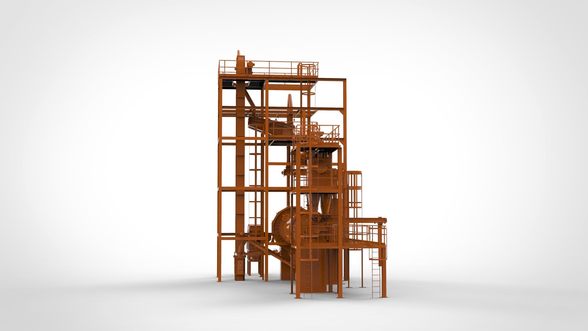 3D Industrial Flour Mill Model - TurboSquid 1925806