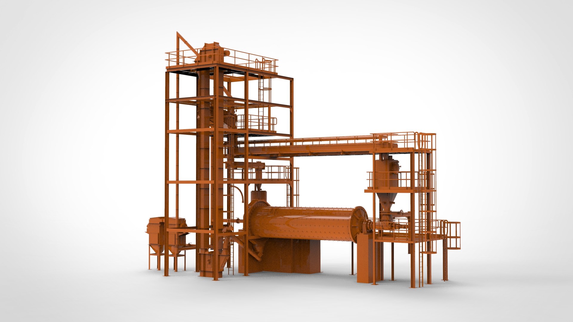 3D Industrial Flour Mill Model - TurboSquid 1925806