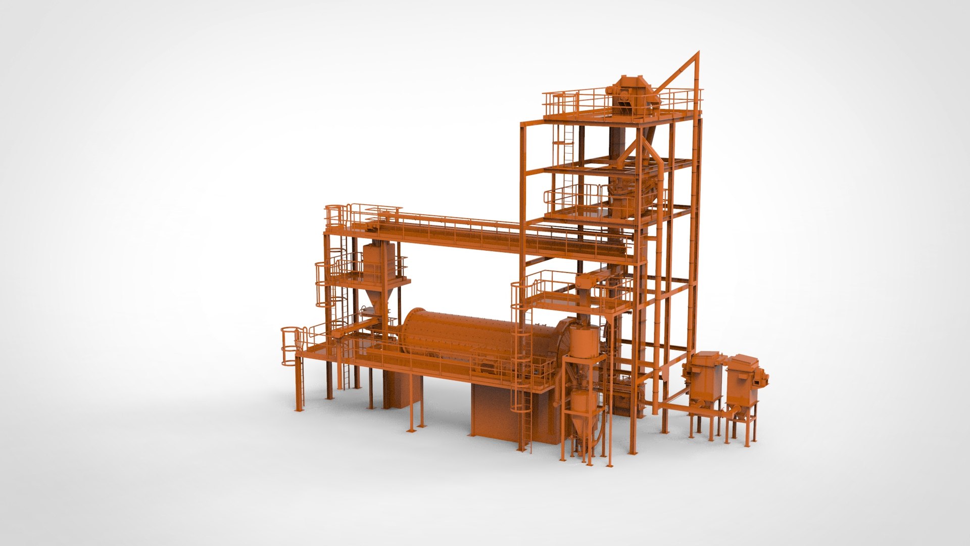 3D Industrial Flour Mill Model - TurboSquid 1925806