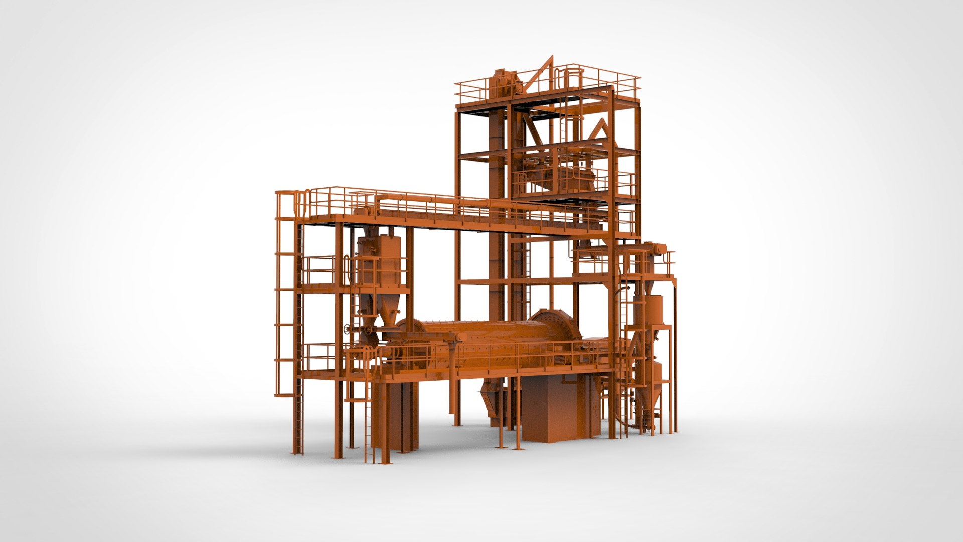 3D Industrial Flour Mill Model - TurboSquid 1925806