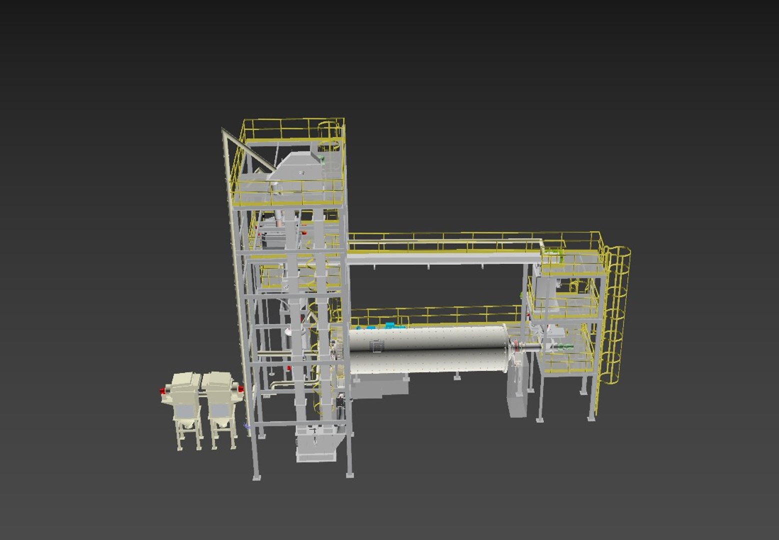 3D Industrial Flour Mill Model - TurboSquid 1925806