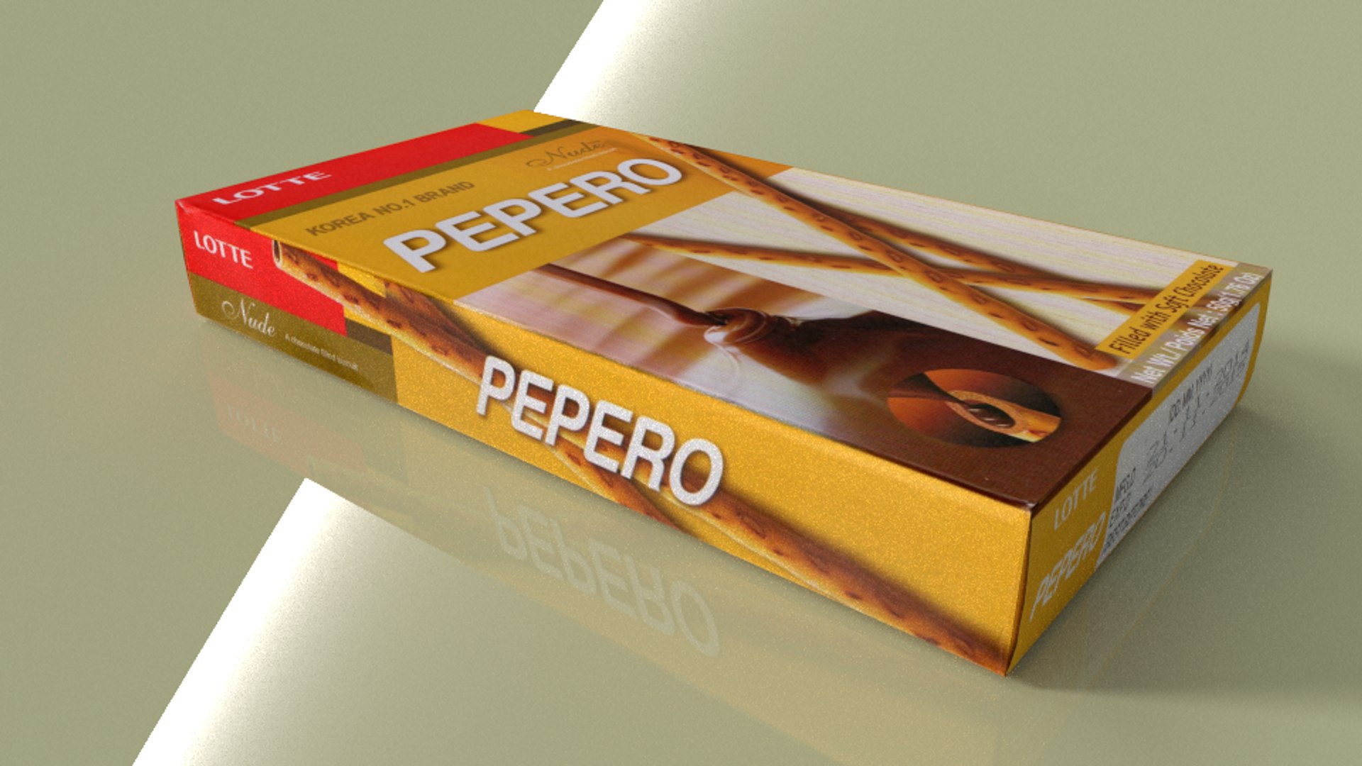 3d model lotte pepero