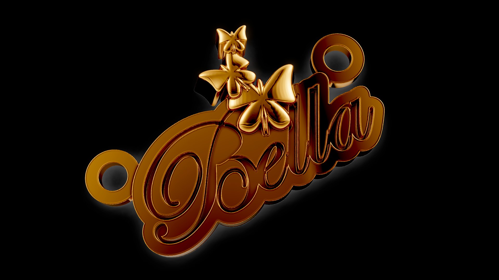 Bella Name Pendant 3D Model - TurboSquid 2398249
