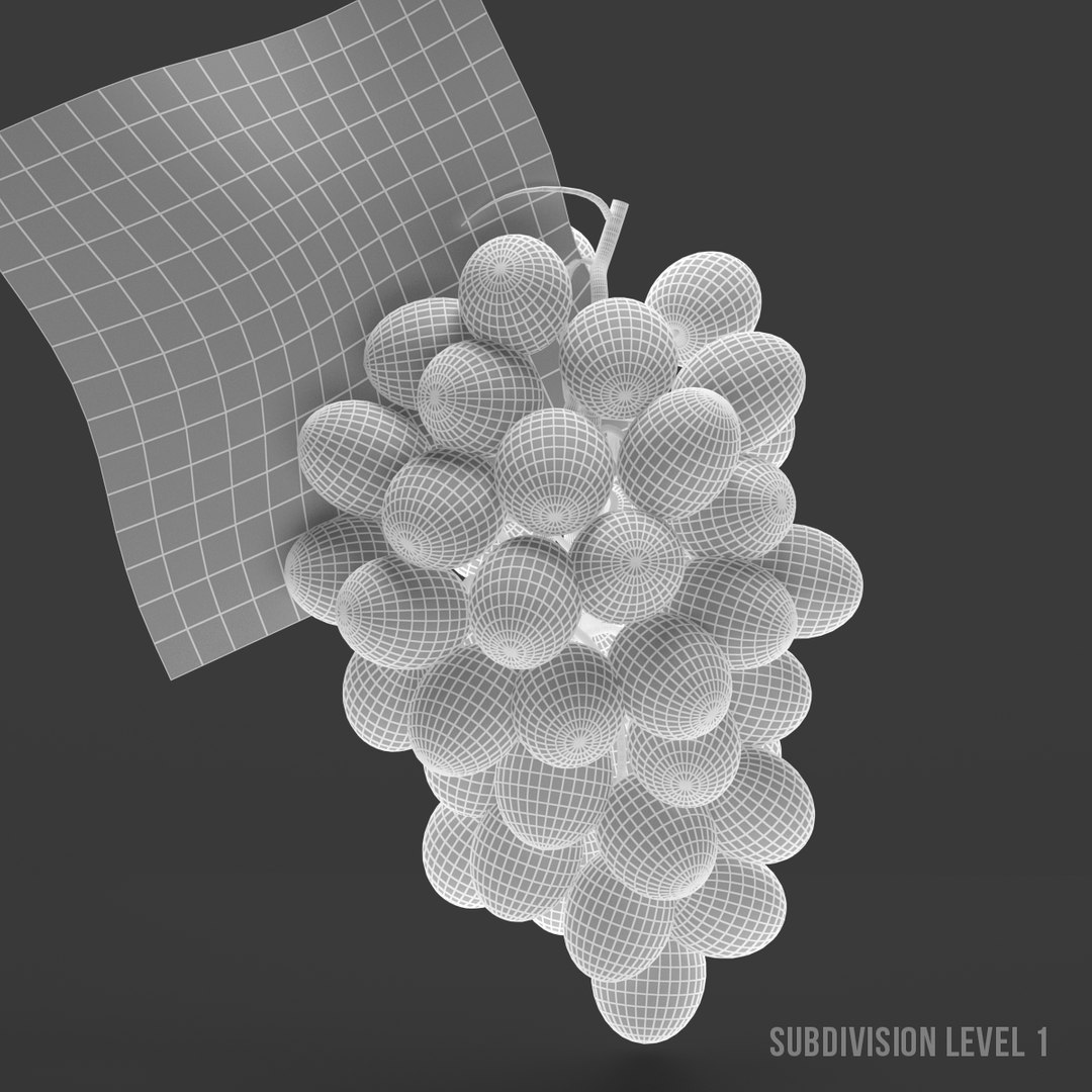 3d Purple Grapes Model