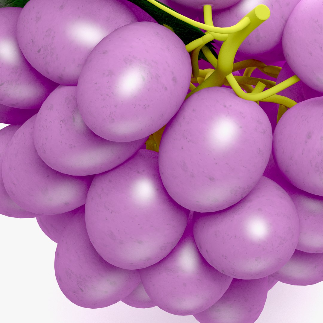 3d Purple Grapes Model