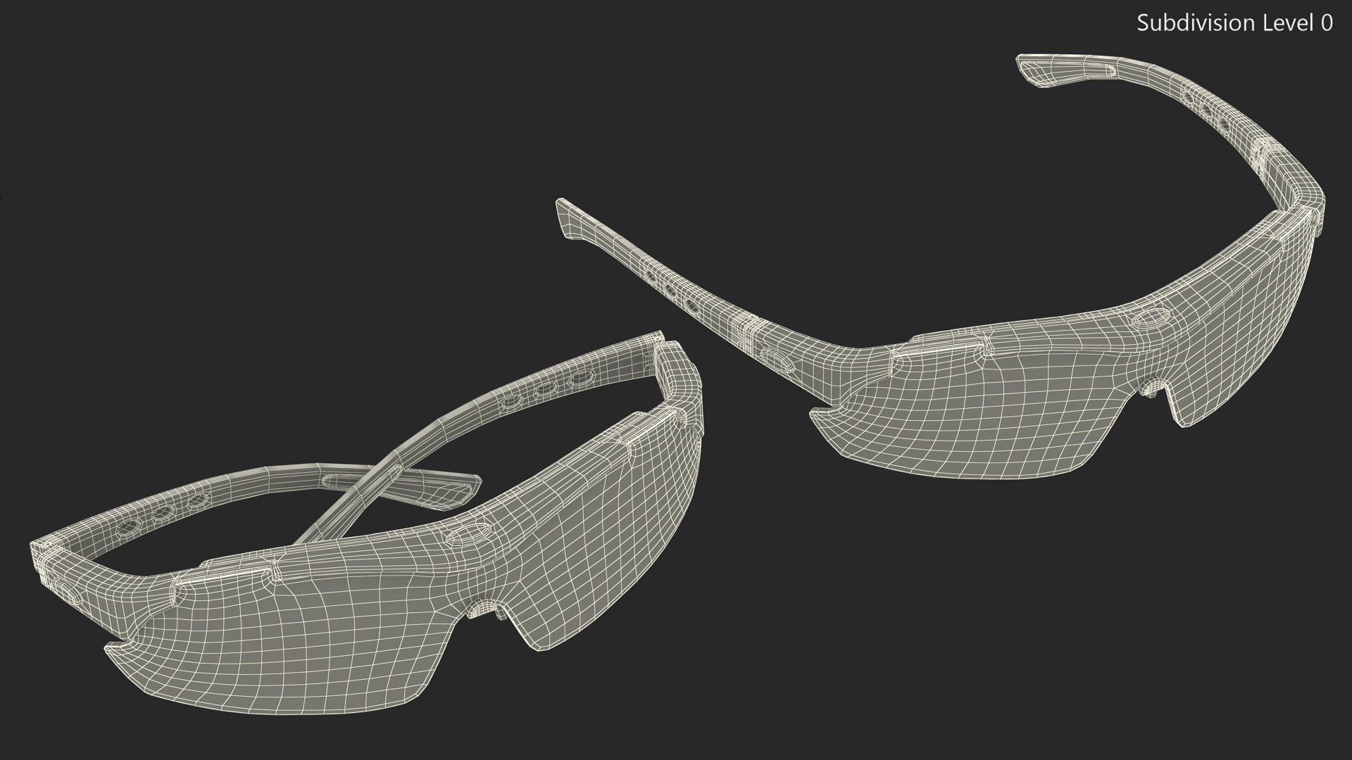 3D Orange Cycling Sport Sunglasses Set model - TurboSquid 2154495