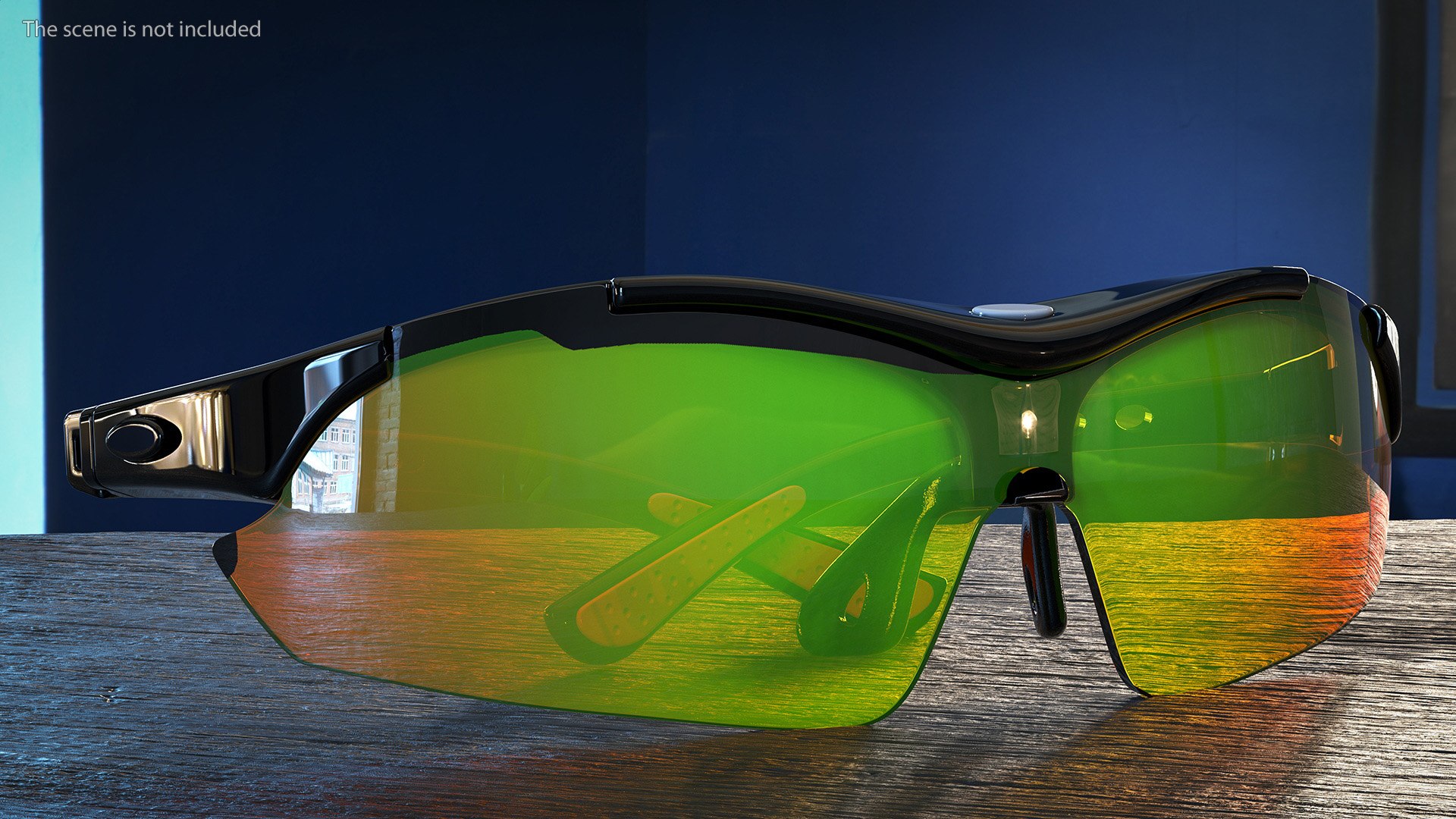 3D Orange Cycling Sport Sunglasses Set Model - TurboSquid 2154495