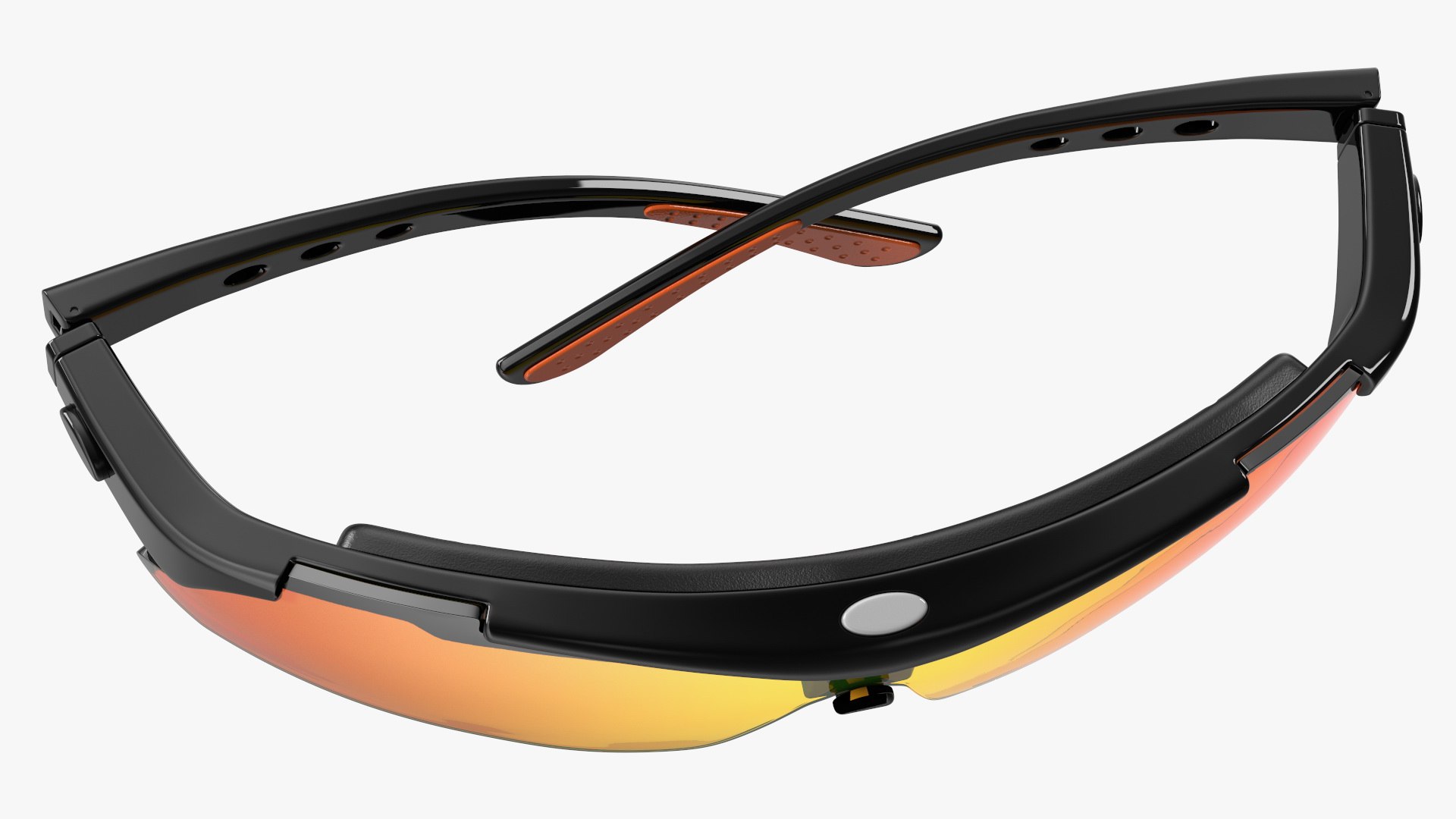 3D Orange Cycling Sport Sunglasses Set model - TurboSquid 2154495