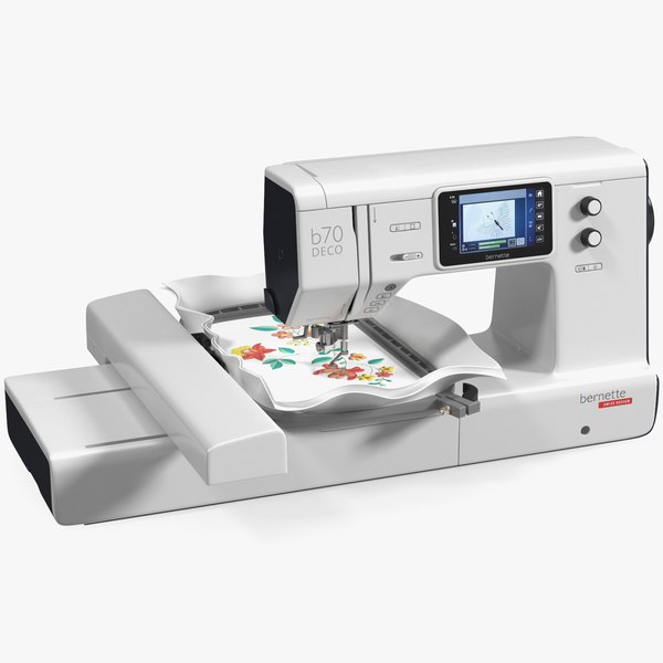 modelo 3d Máquina de bordar Bernette b70 Deco Screen On Rigged para ...