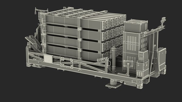 Iron Dome Mobile Air Defense System Folded Position 3D model ...