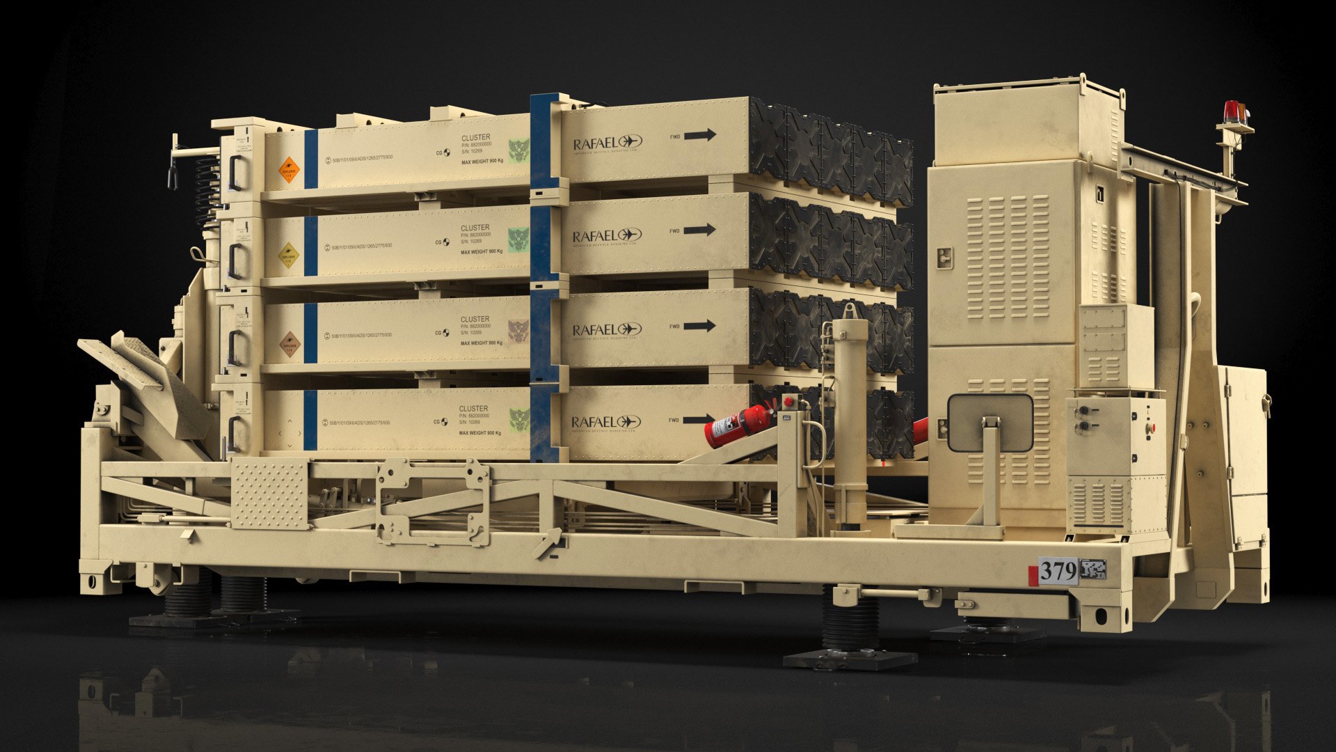 Iron Dome Mobile Air Defense System Folded Position 3D Model ...