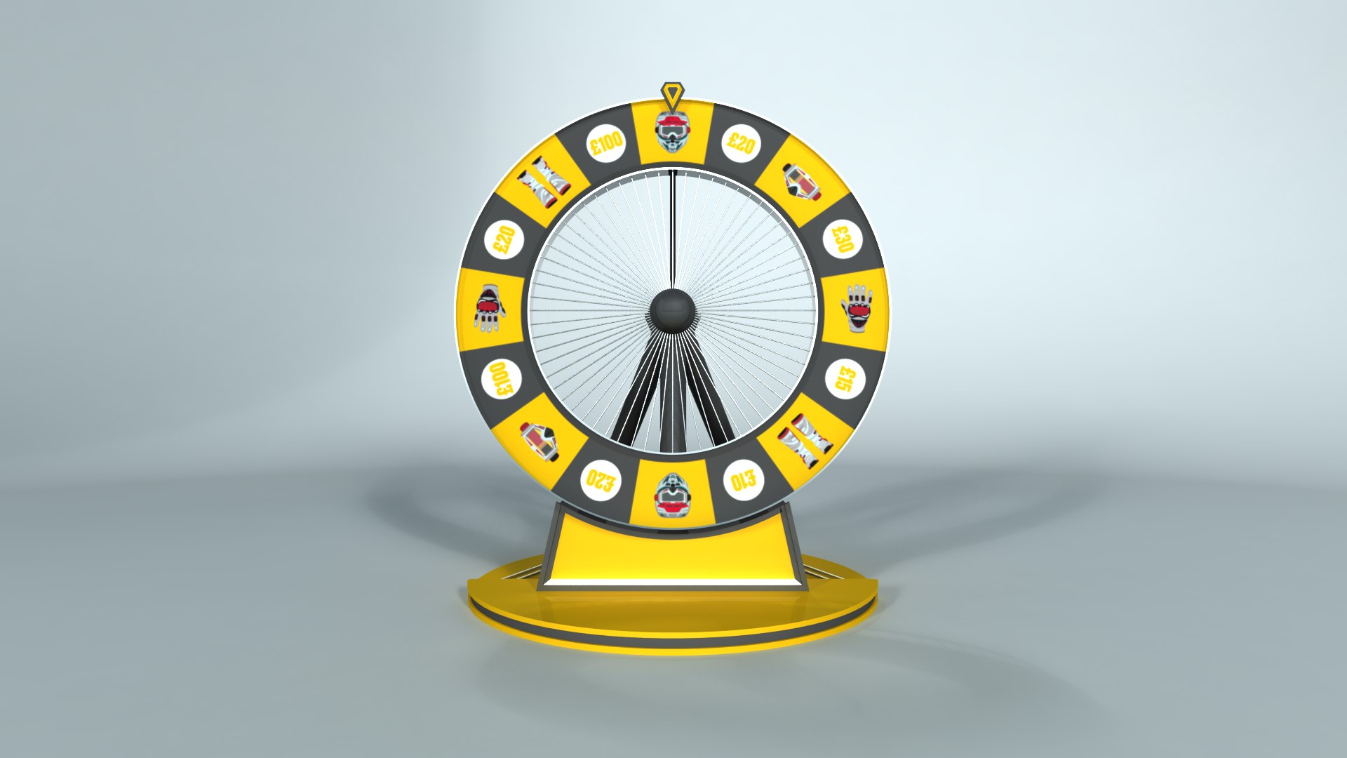 3D Spinning Gameshow Wheel - TurboSquid 1782234