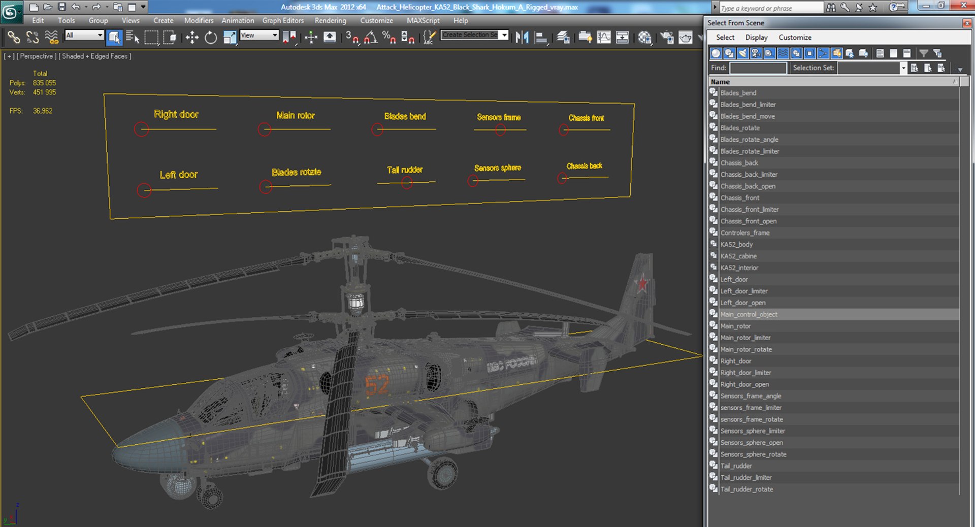 3D attack helicopter ka52 black - TurboSquid 1191762